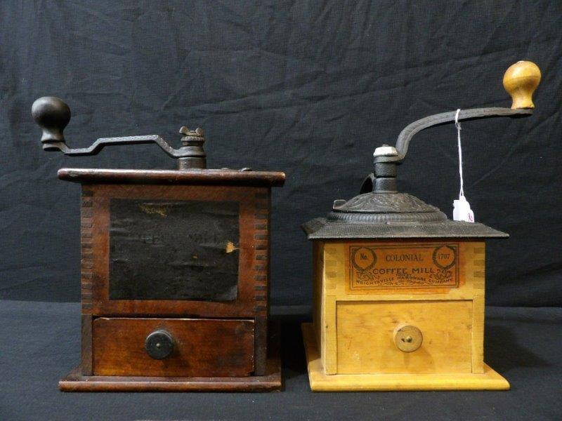 2- Primitive Coffee Grinders Auction