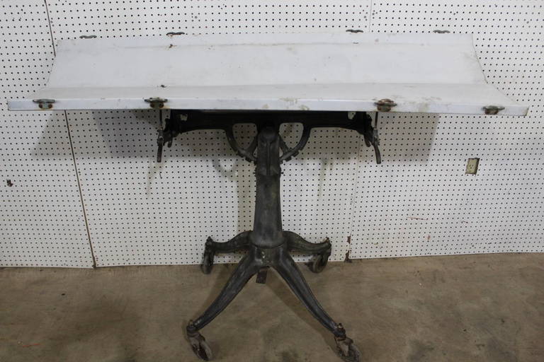 Antique Porcelain Top Embalming/surgical Table