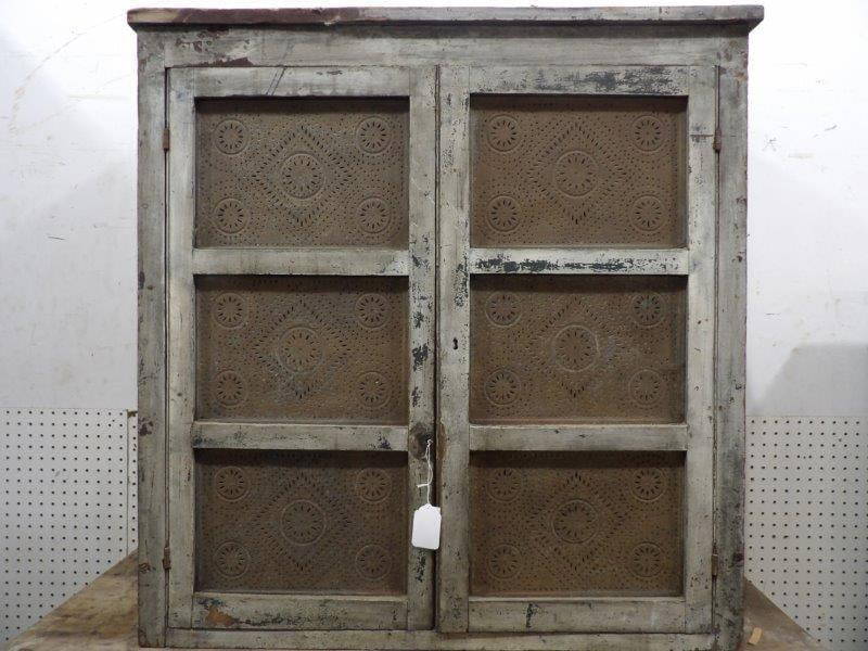 Great Primitive Painted Pie Safe Auction