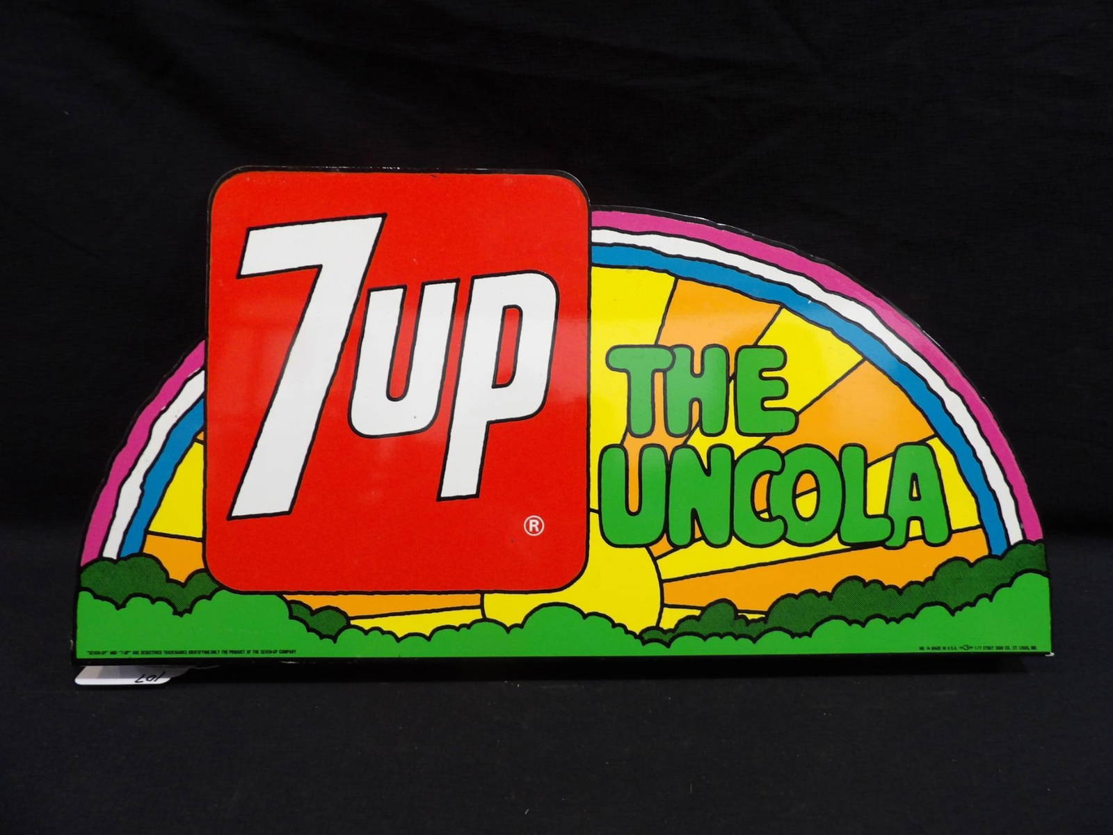 Sst 7up The Uncola Peter Max Flanged Sign Auction
