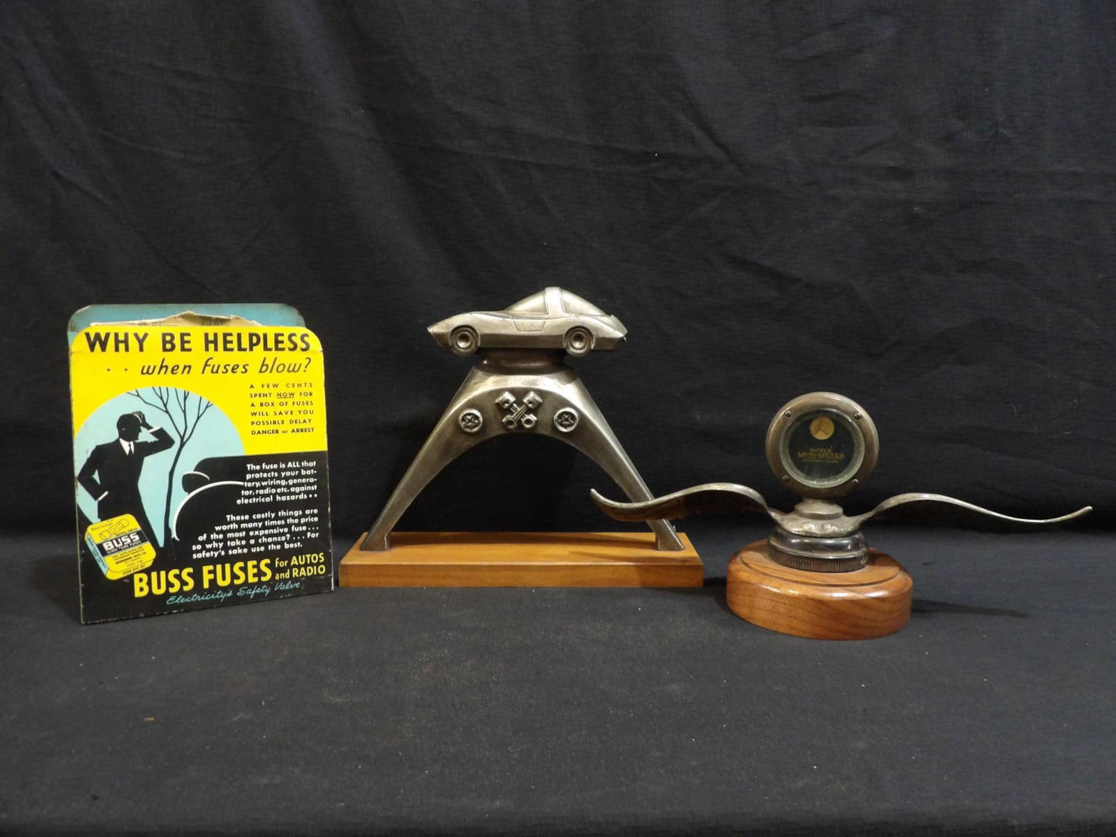 Boyce Motometer, Buss Fuse Display & Race Car Trophy Auction