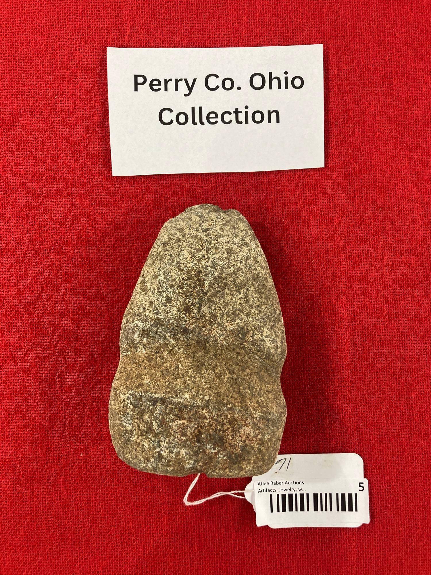 Full Grooved Stone Axe Head Auction