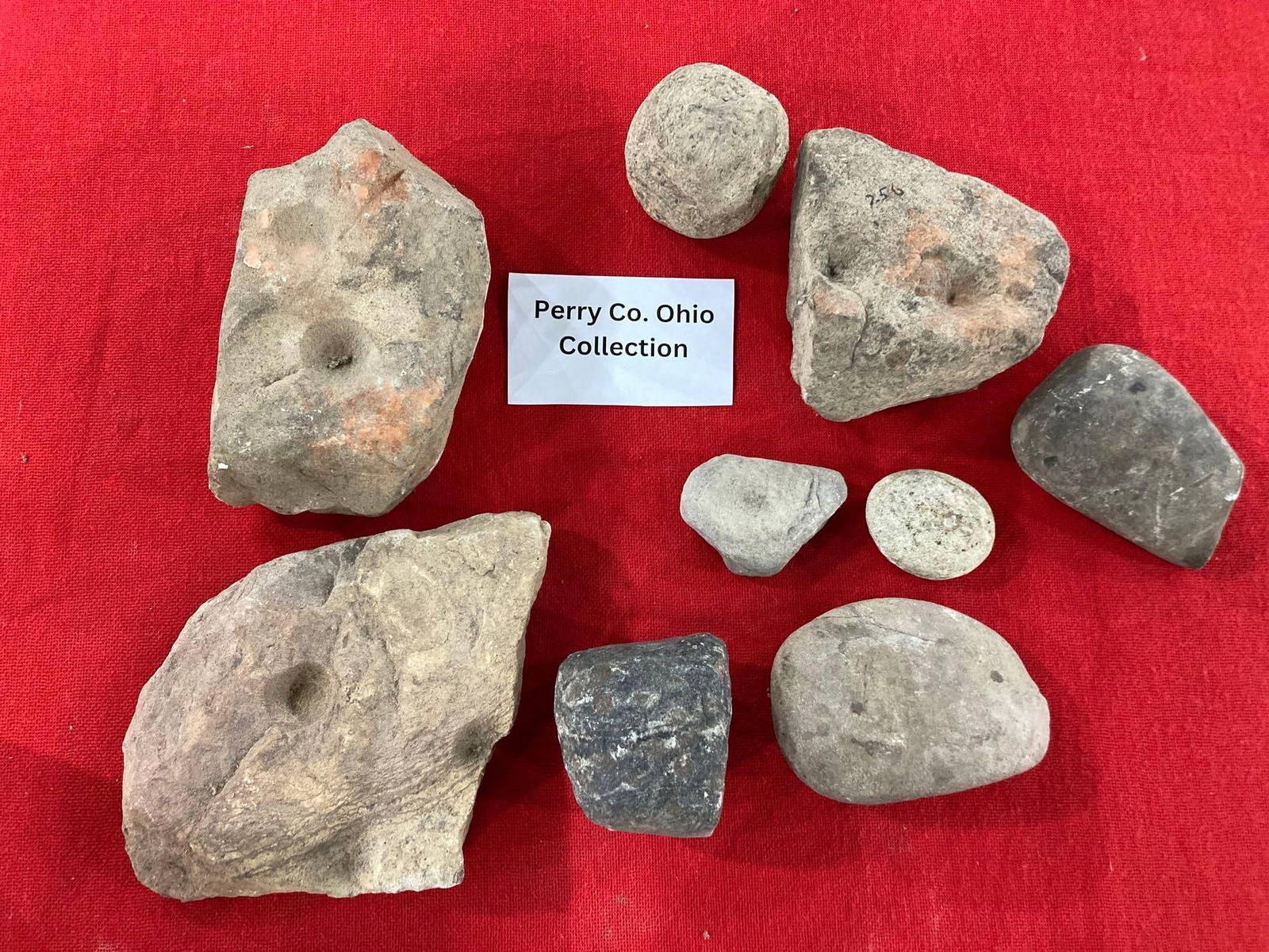 9- Pecking Or Nutting Stones Auction