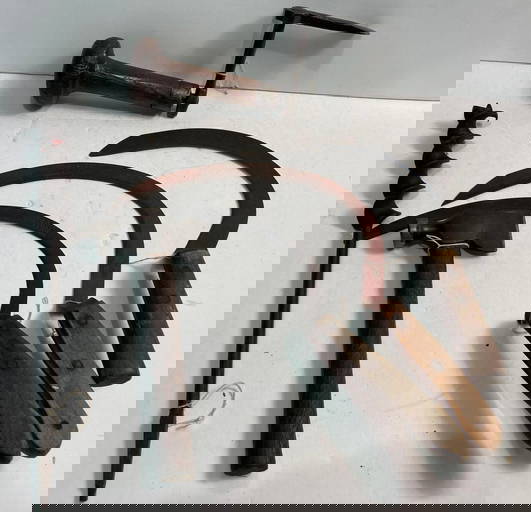 Hay Knives, Hatchet, & Various Tools