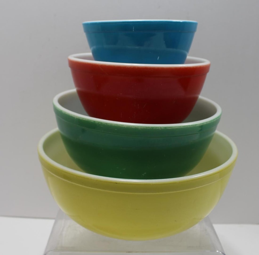 Primary Color Pyrex Nesting Bowls Auction