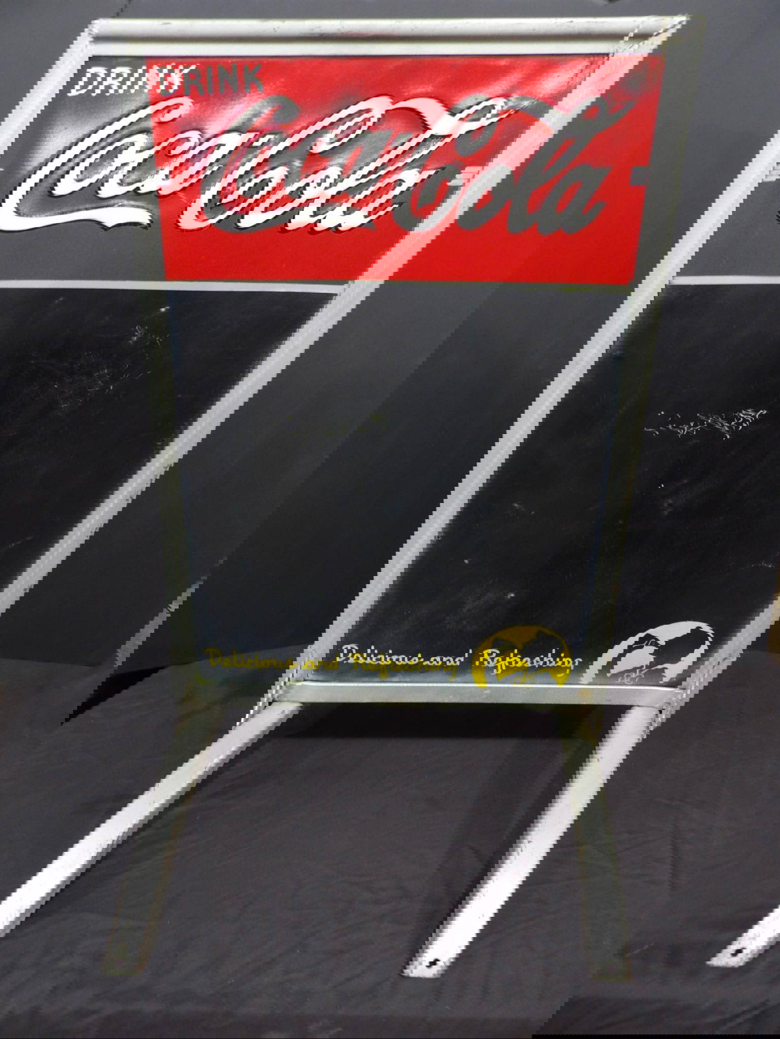 Coca Cola Chalk Board Curb Sign Auction