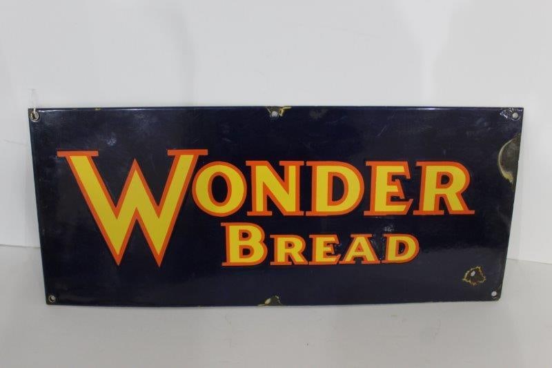 Porcelain Wonder Bread Sign Auction