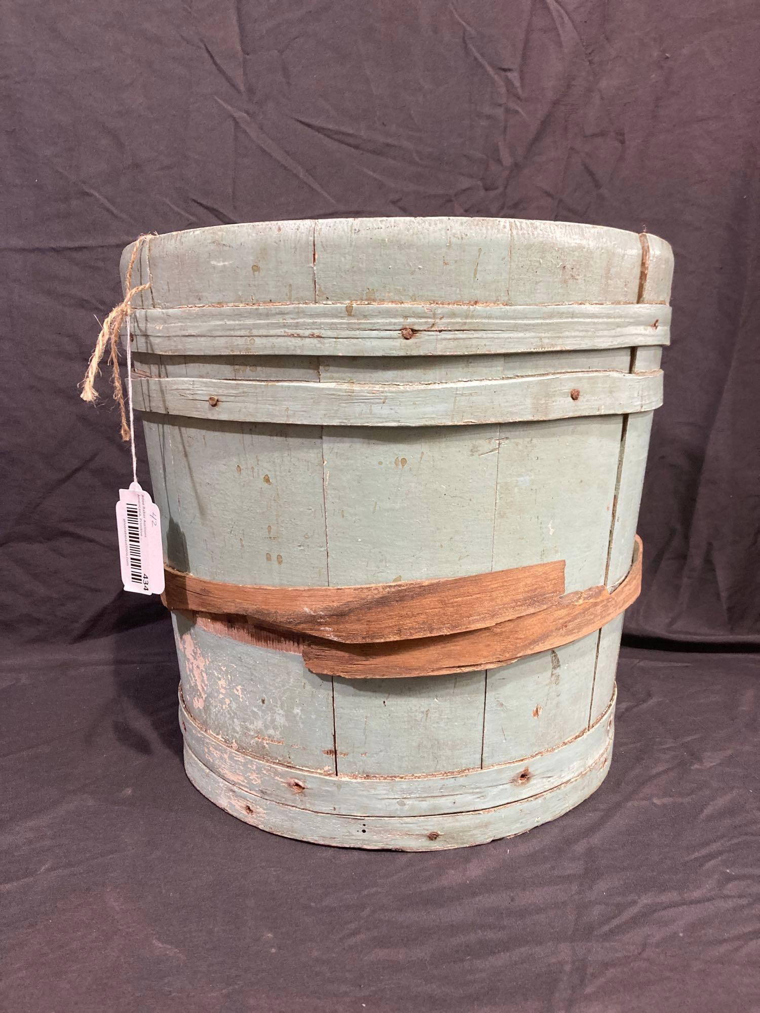 Primitive Wood Staved Bucket Auction