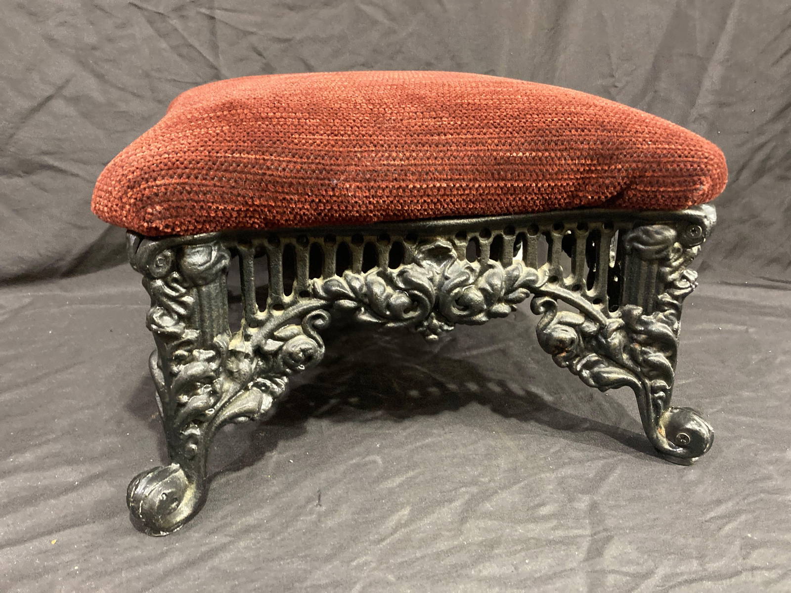 Ornate Cast Iron Foot Stool Auction