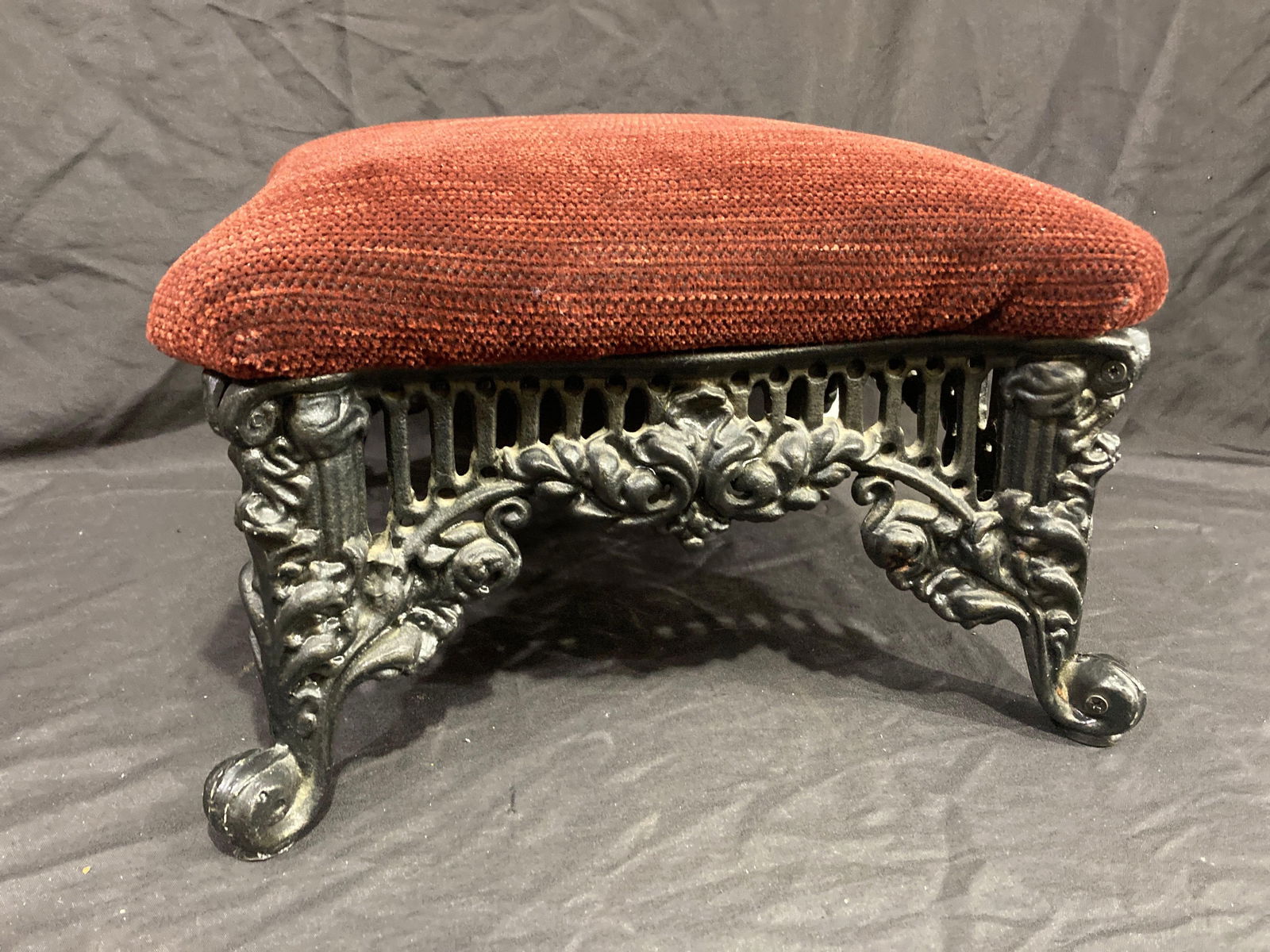 Ornate Cast Iron Foot Stool Auction