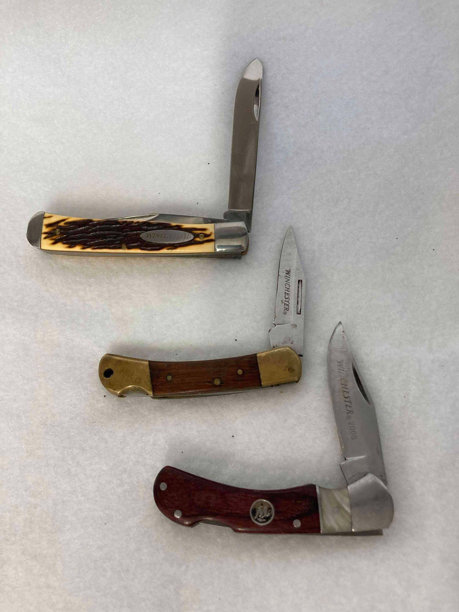 3- Winchester Pocket Knives Auction