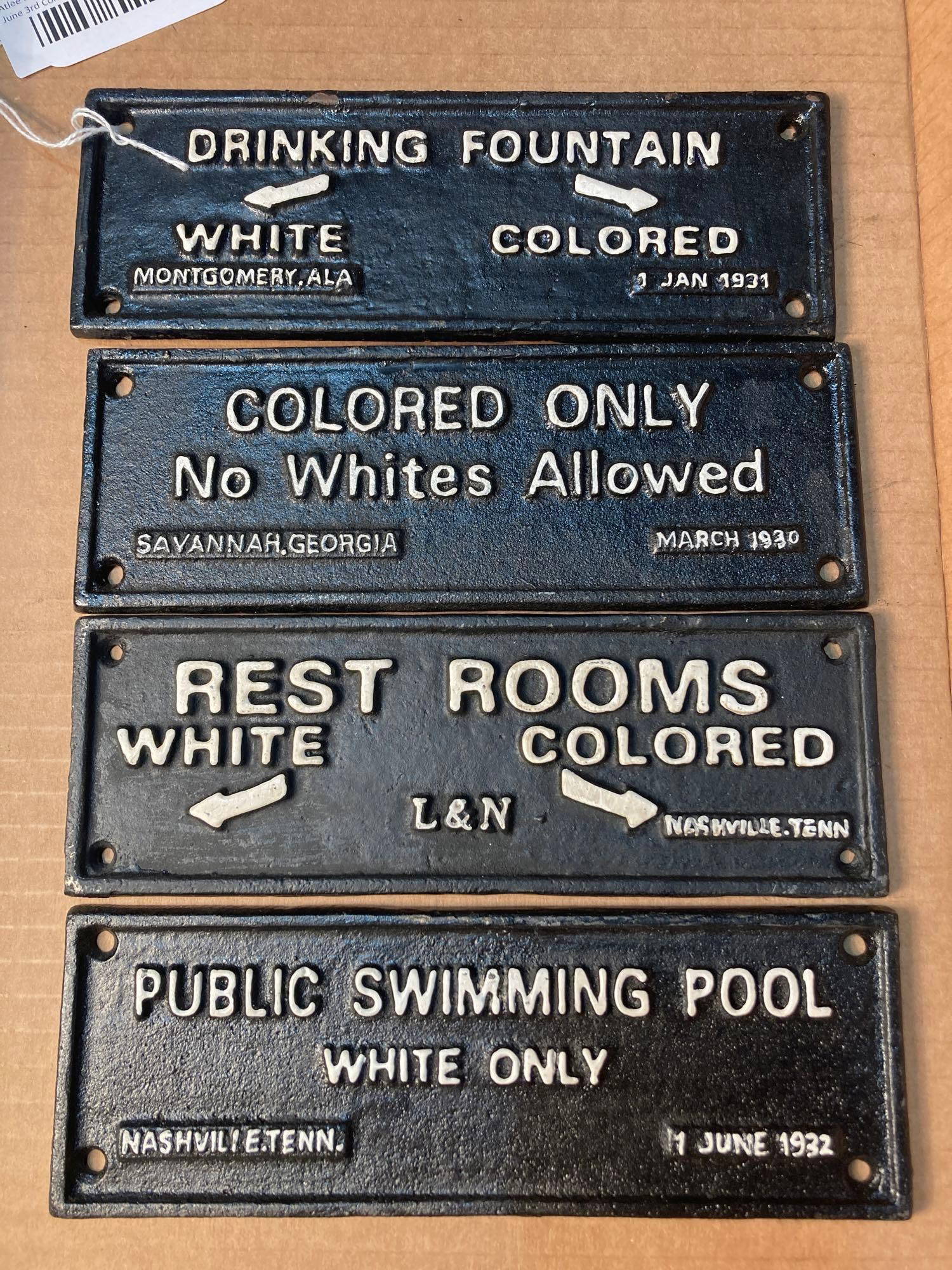 Cast Iron Plaques Auction