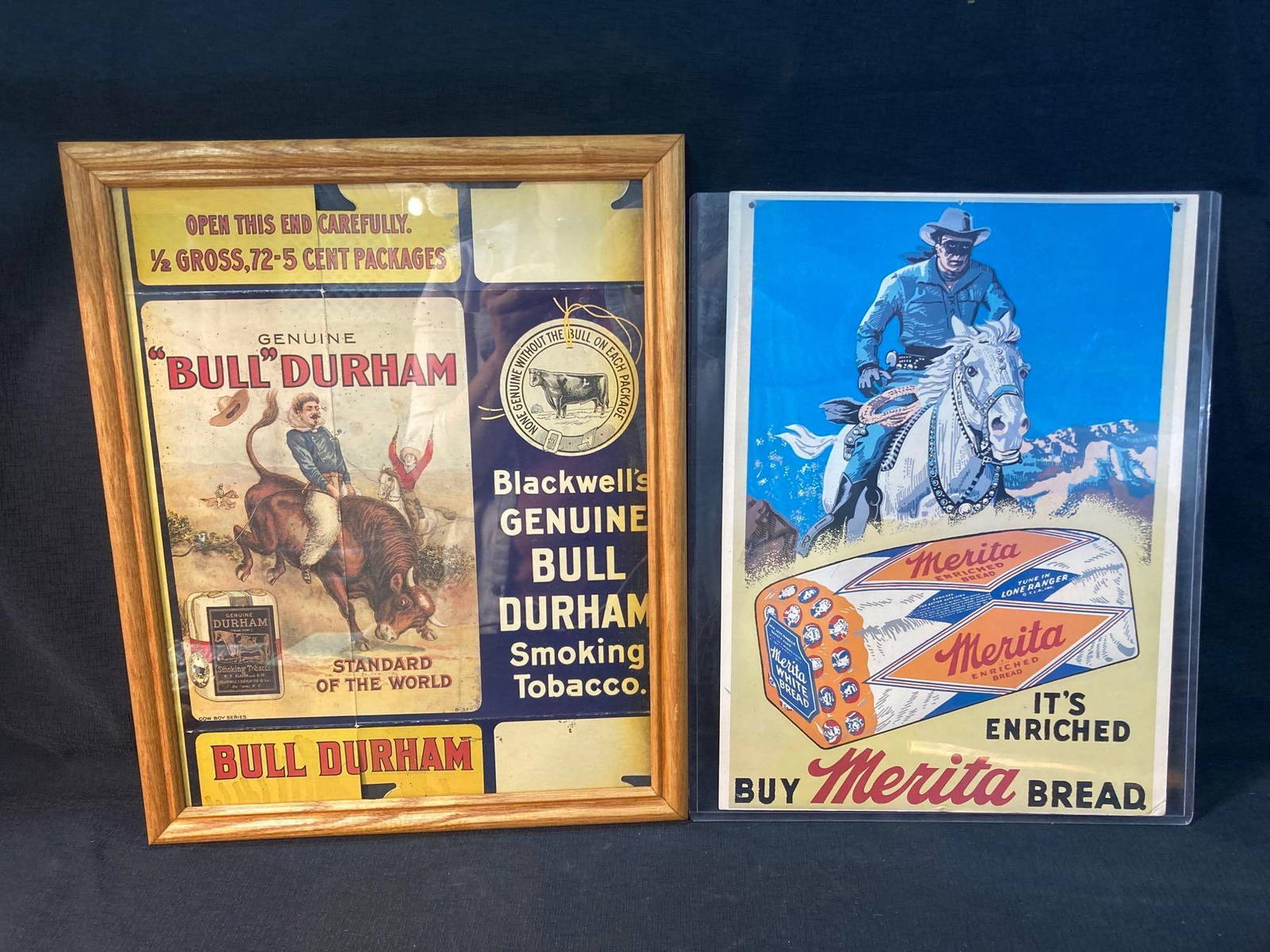 Bull Durham And Merita Bread Advertising Auction