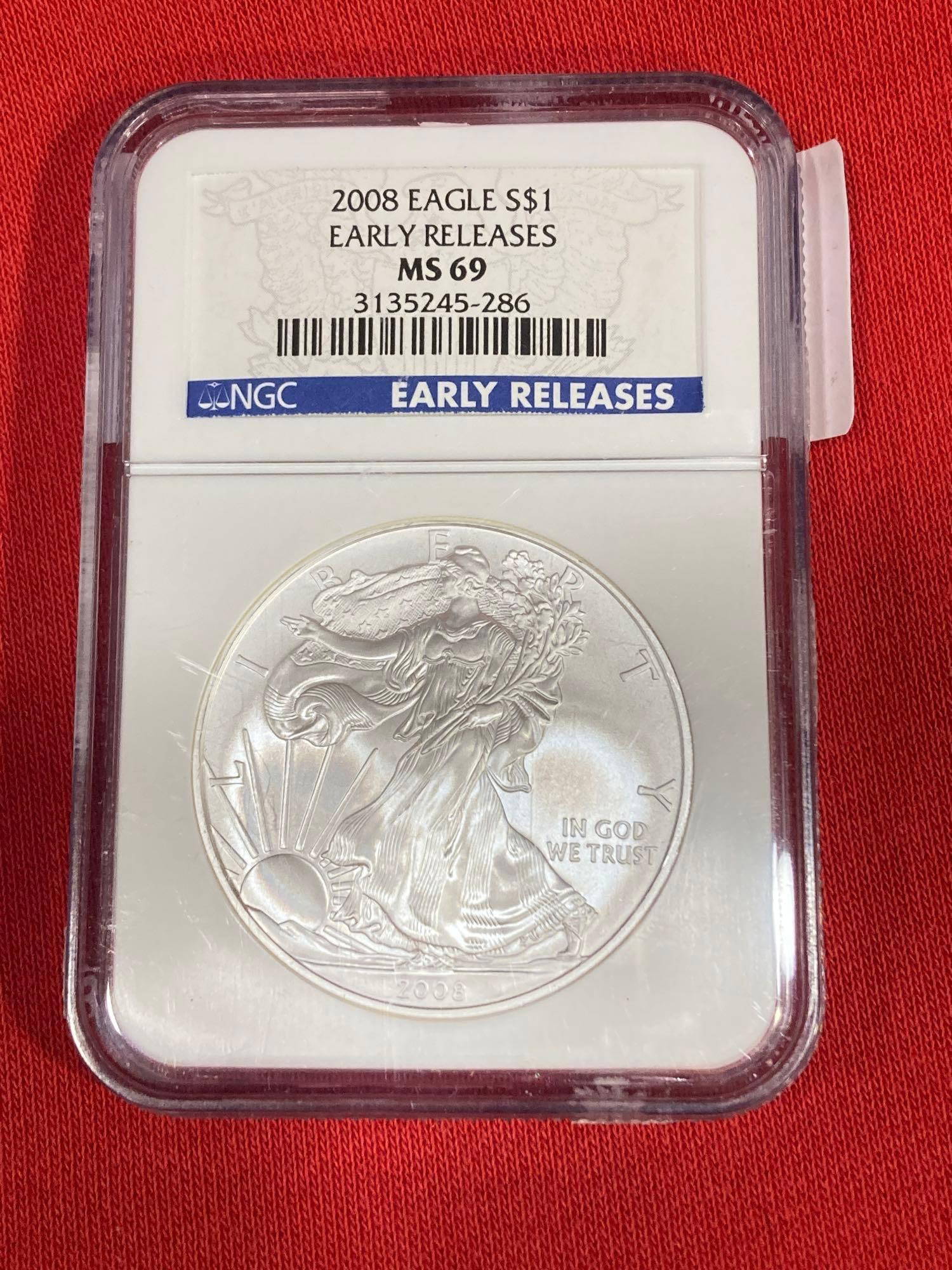 2008 1$silver Eagle Auction