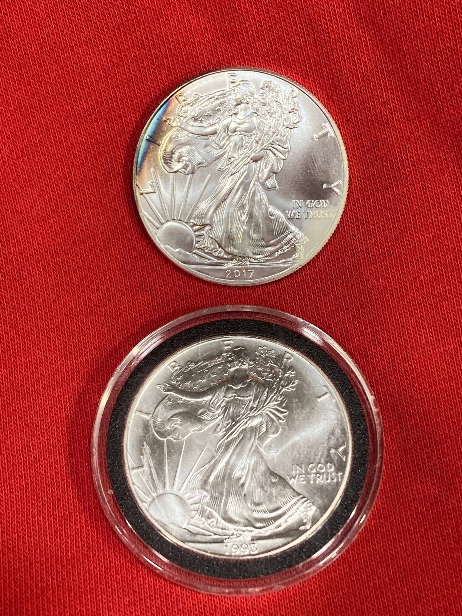 1993 And 2017 Silver Eagles Auction