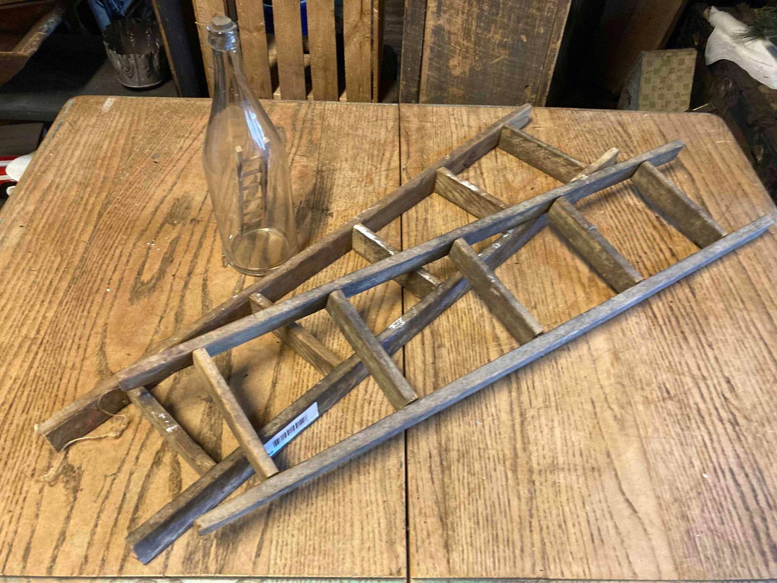 Wooden Ladder In A Bottle And Ladders Auction