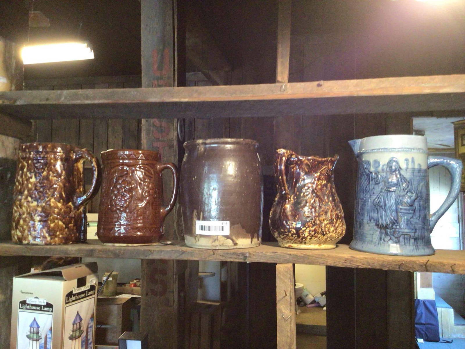 Stoneware Crock, Bennington Ware Pitcher, Salt Glaze Flemish And More ...