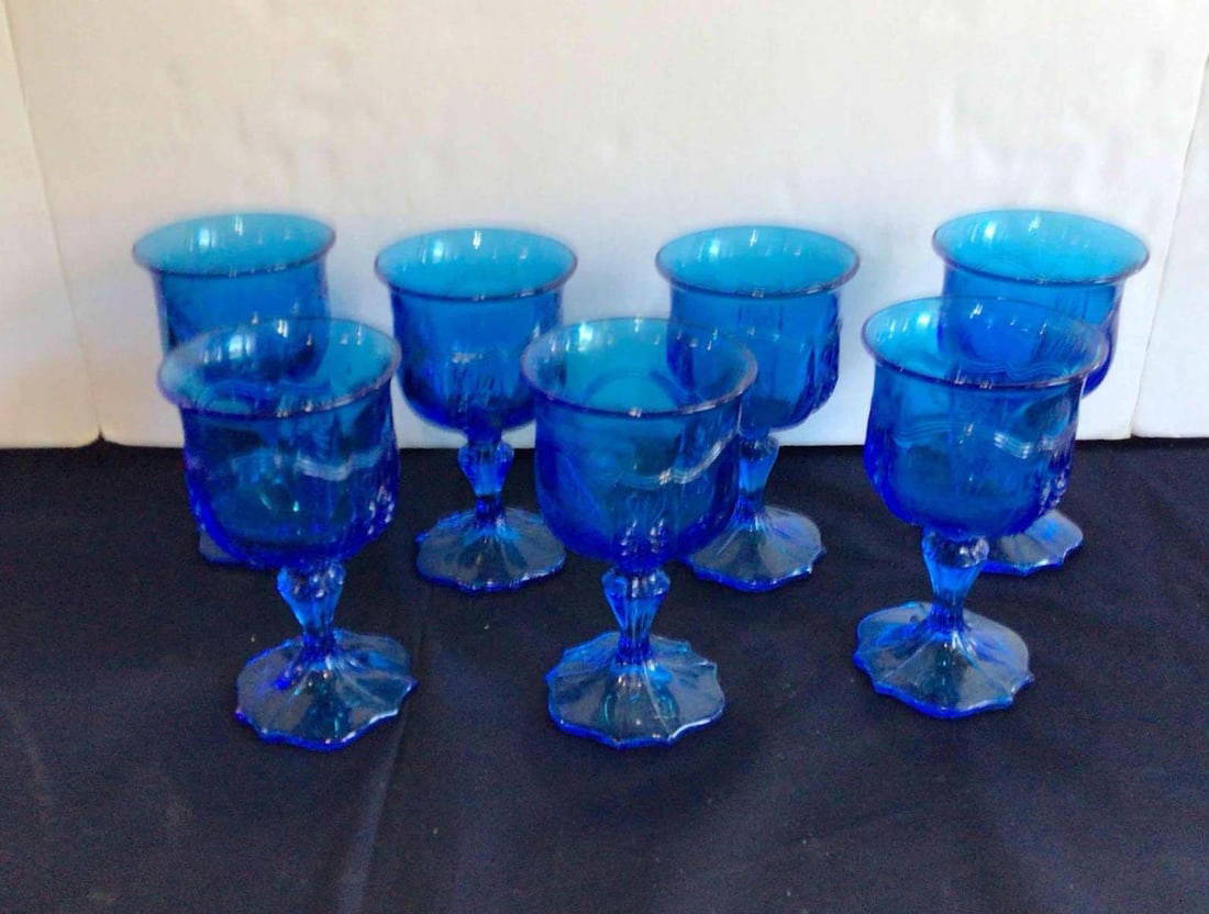 Fenton Empress Colonial Blue Glass Stemware Auction