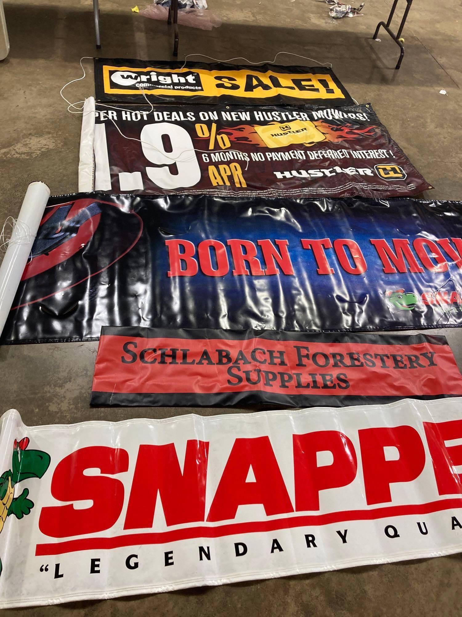 Snapper And Mower Advertising Banners Auction