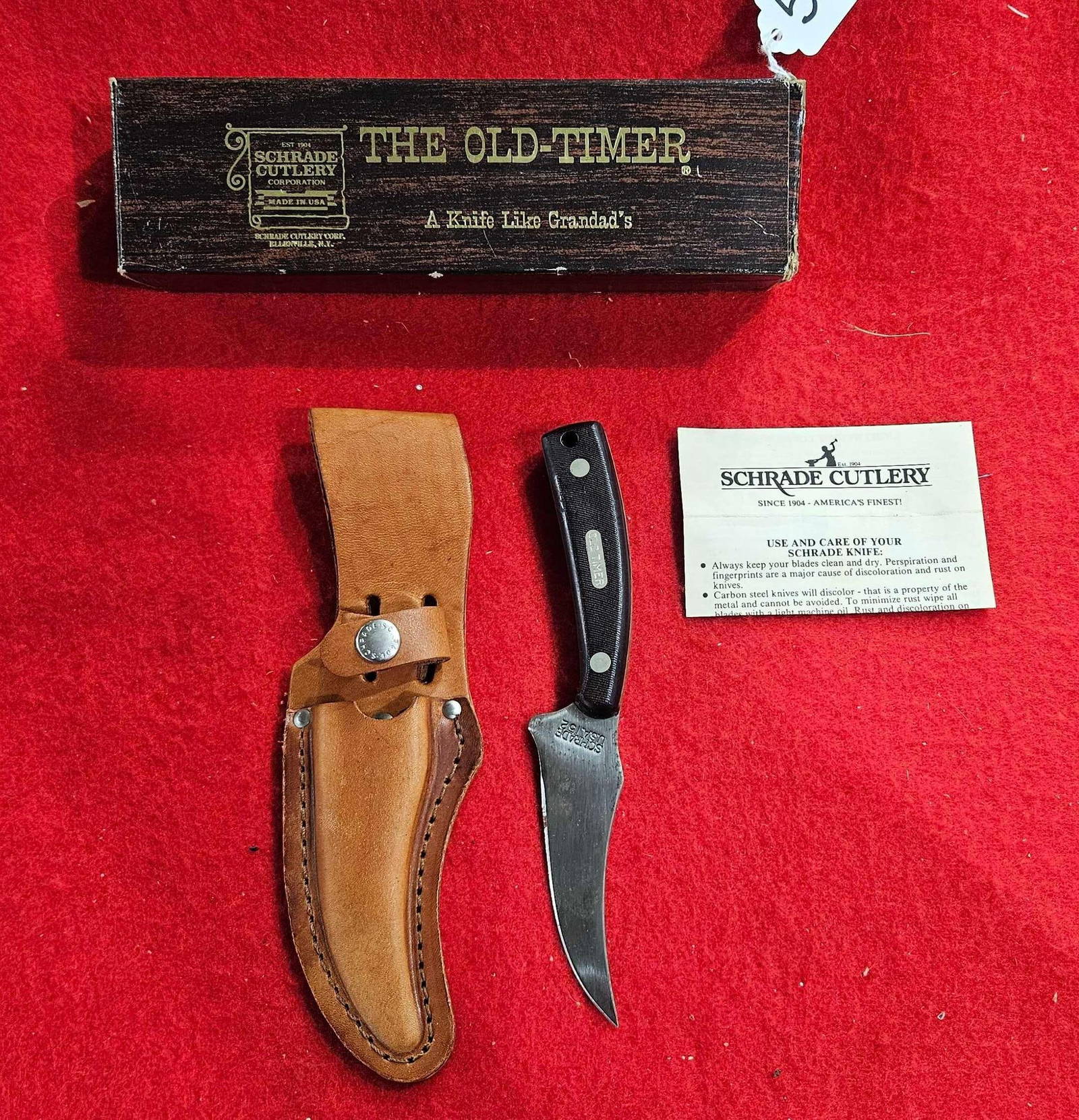 Schrade Old Timer Fixed Blade Knife Auction