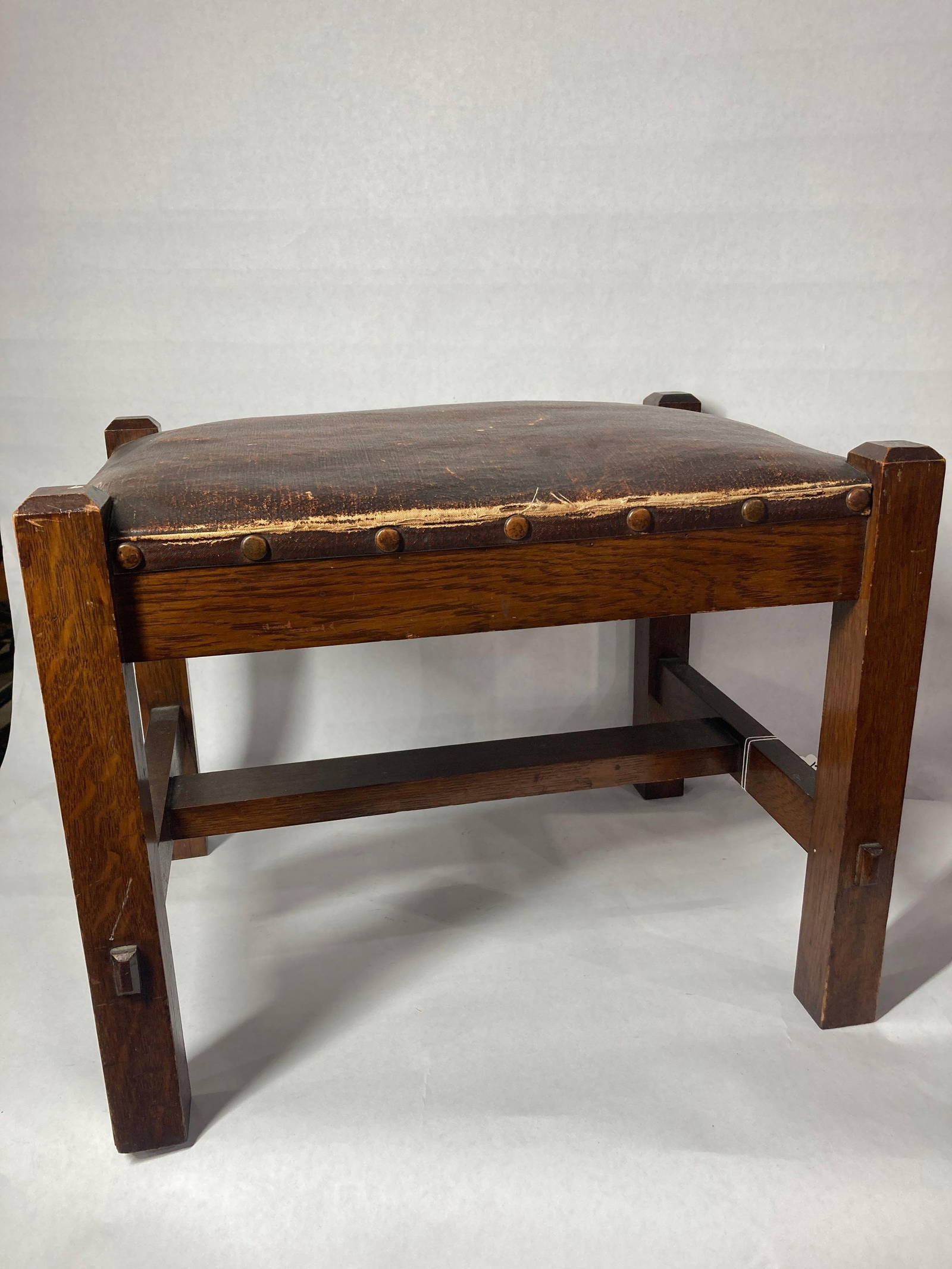 Early Mission Oak Stool Auction
