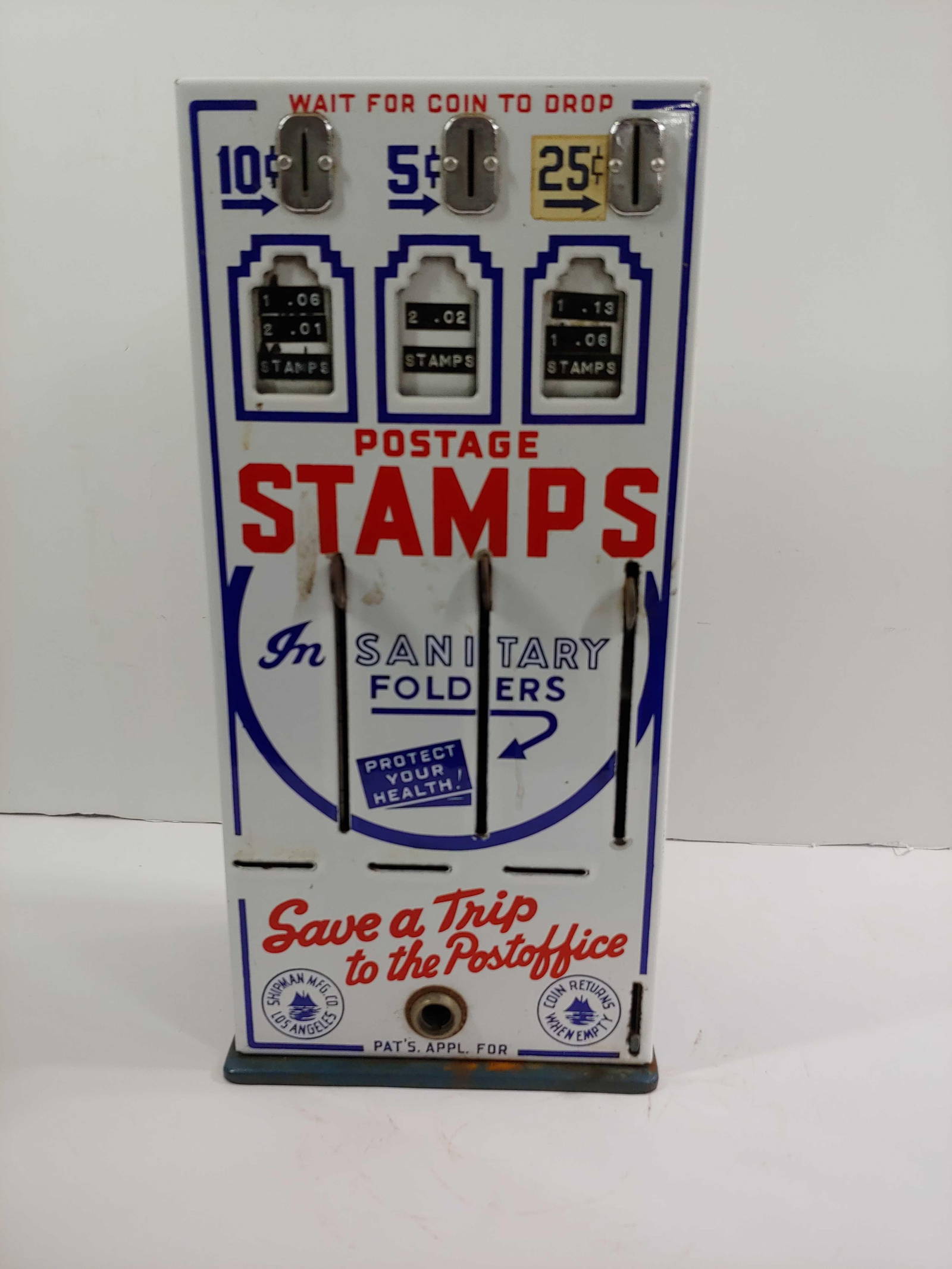 1950s Art Deco Porcelain Postage Stamp Machine Auction