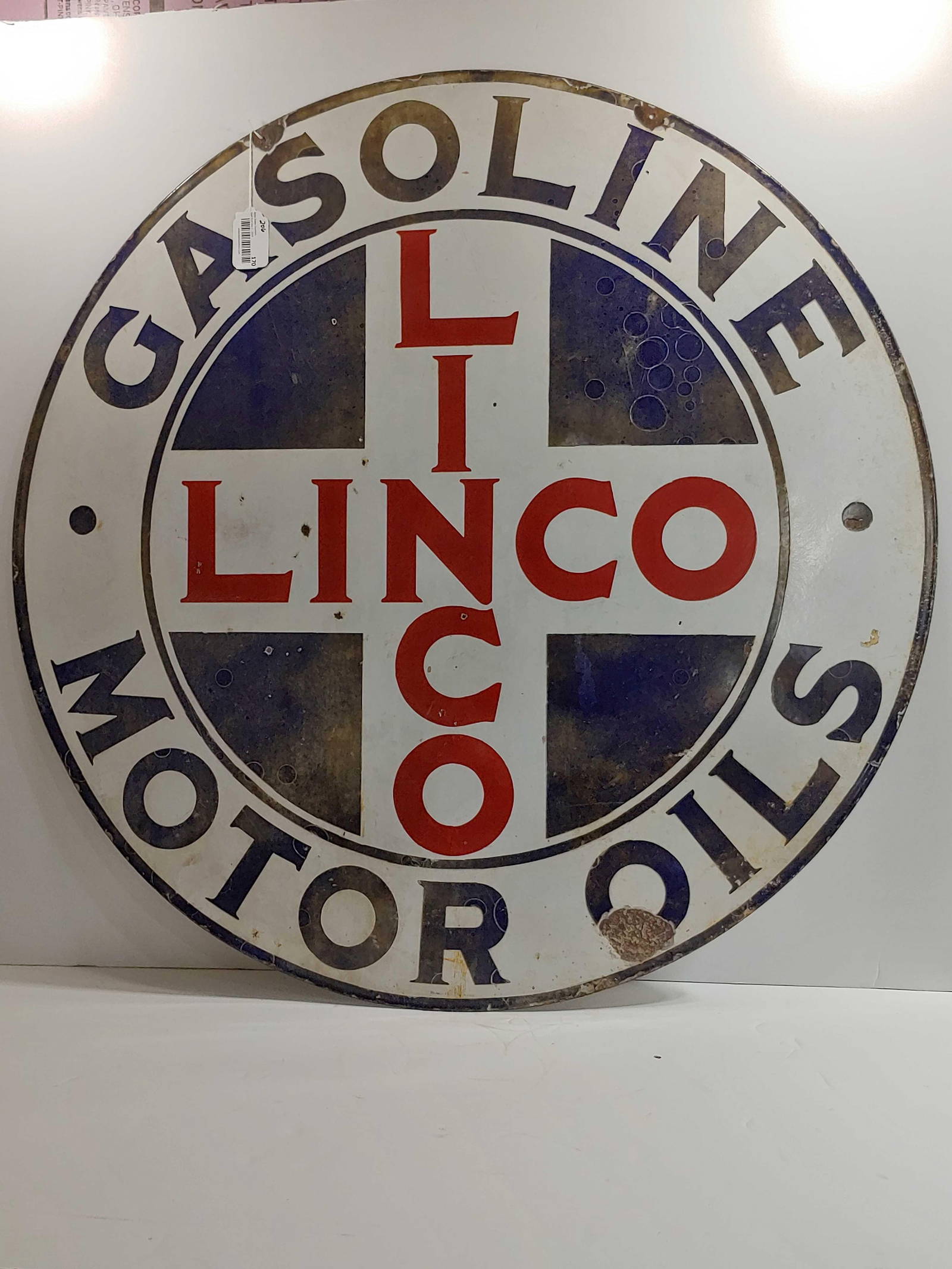 Ssp Linco Gasoline Motor Oils Sign Auction