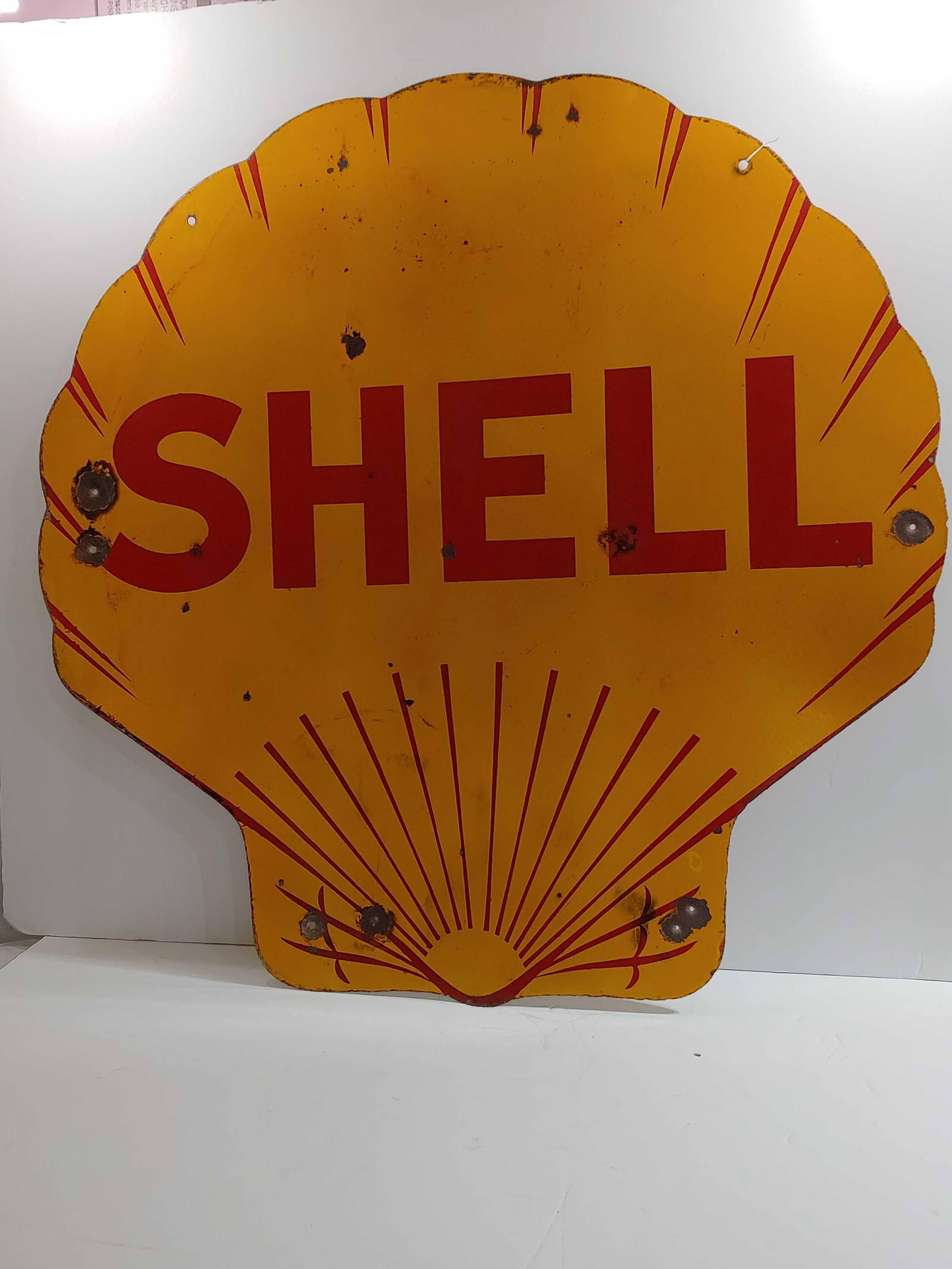 Dsp Shell "clamshell" Sign Auction