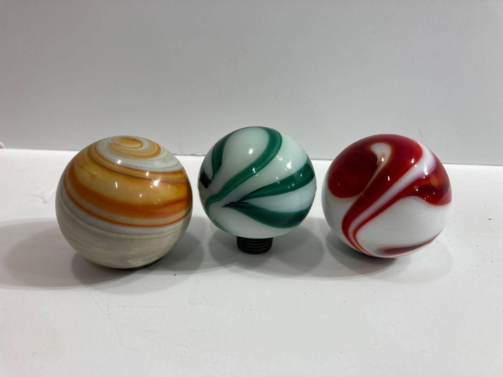 3- Akro Agate Glass Gear Shift Knobs Auction