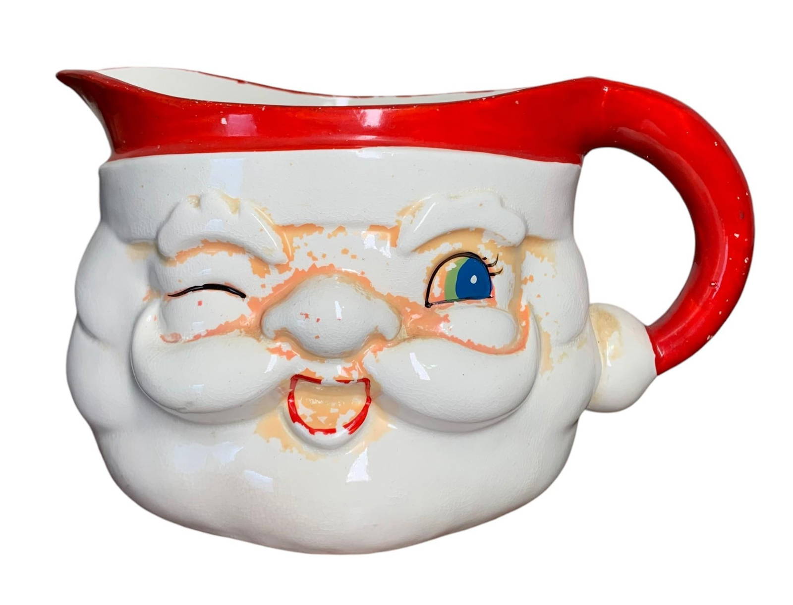 1960 Holt-howard Winking Santa Claus Ceramic Demi Milk Pitcher Auction