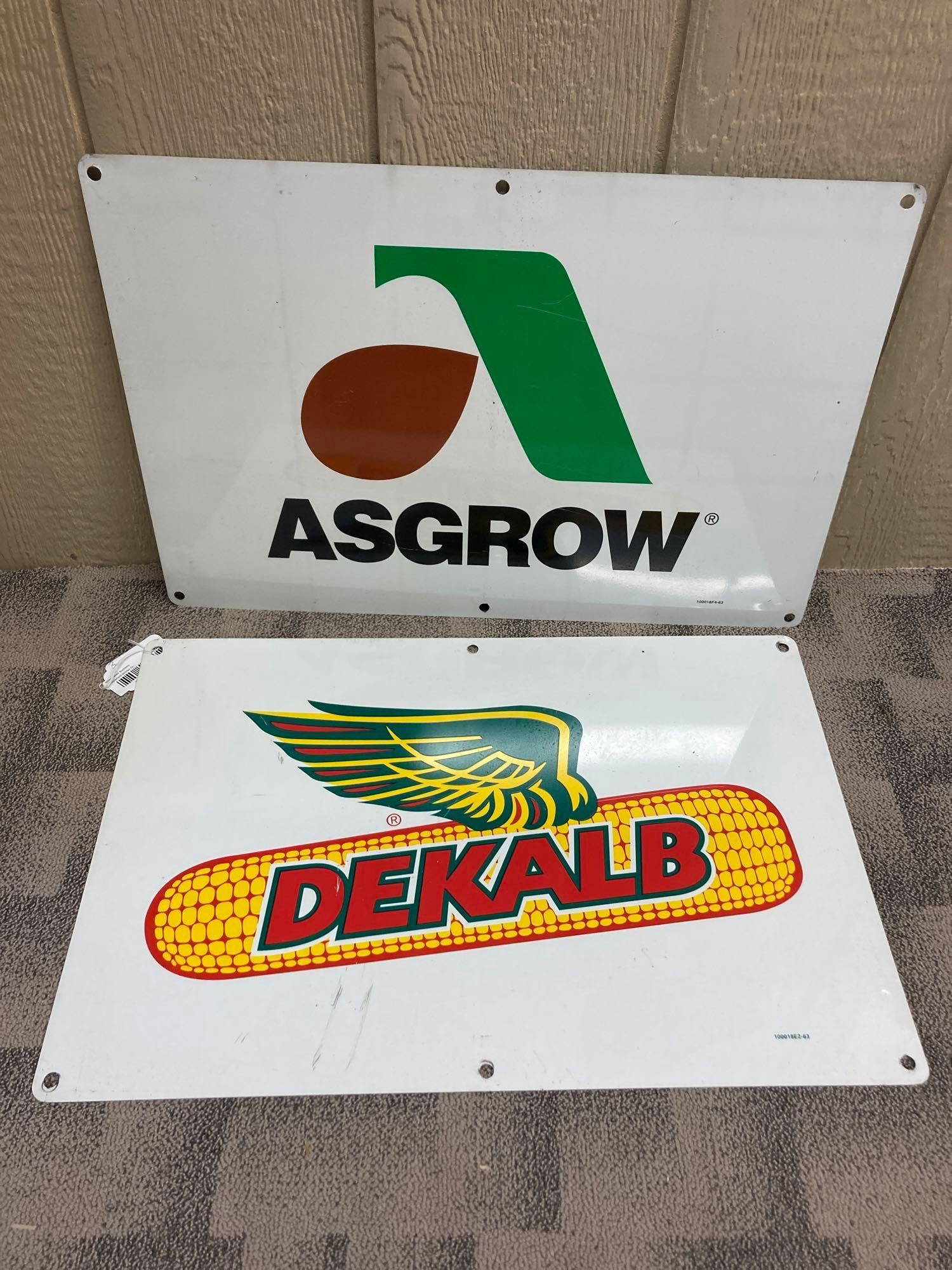 Dekalb And Asgrow Tin Signs Auction
