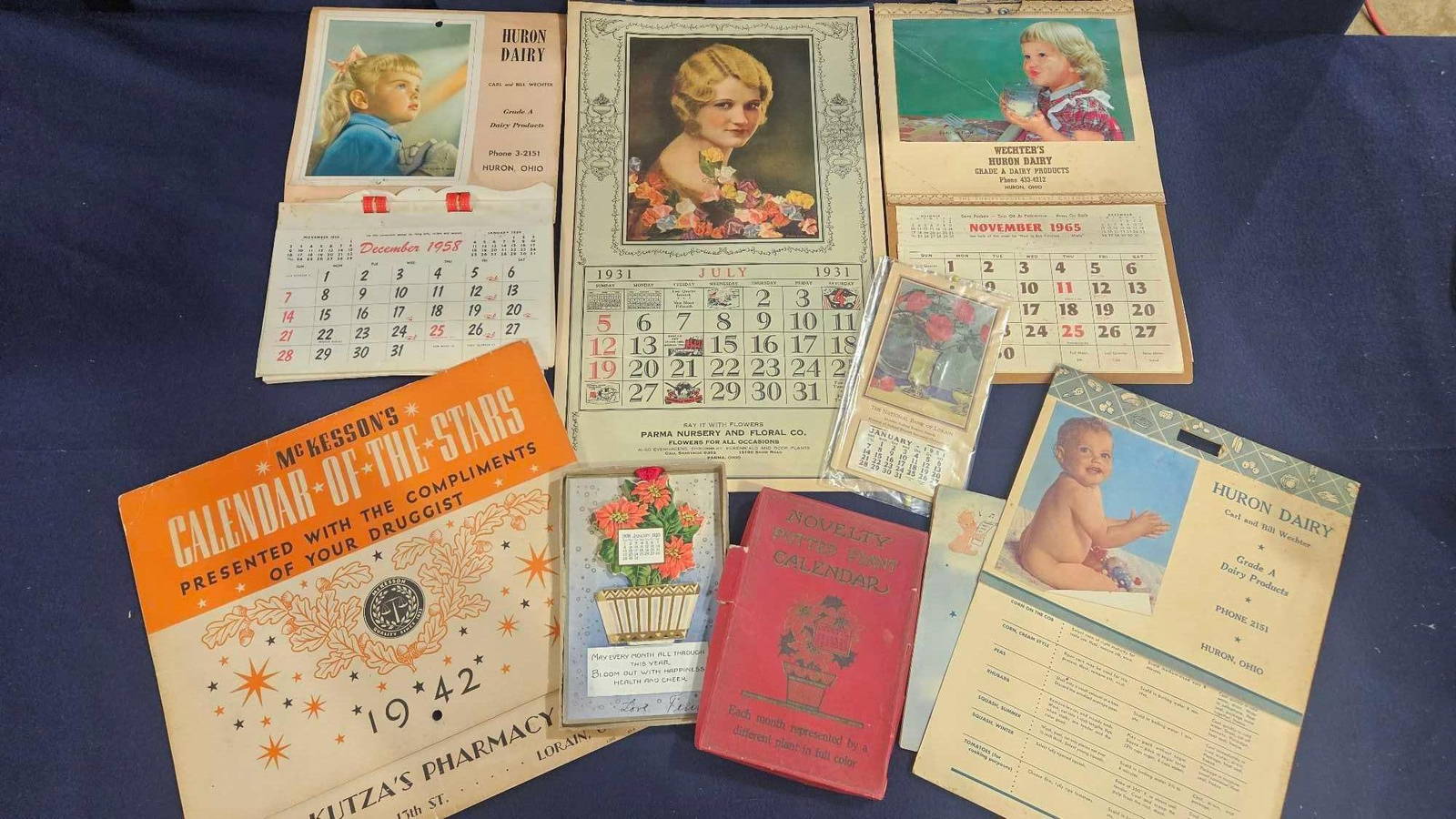 1928-1965 Advertising & Novelty Calendars Auction
