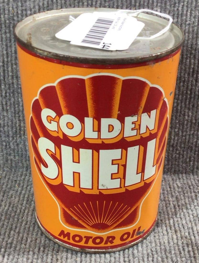 Golden Shell Motor Oil 1qt Can Auction