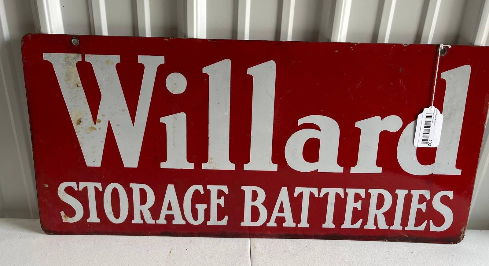 Porcelain Willard Batteries Sign Auction