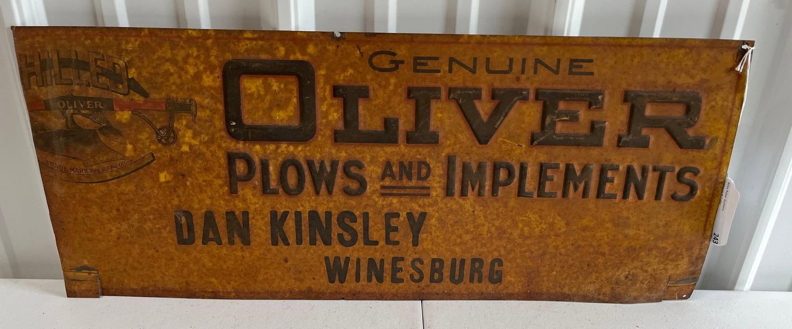 Genuine Oliver Implements Tin Sign Auction