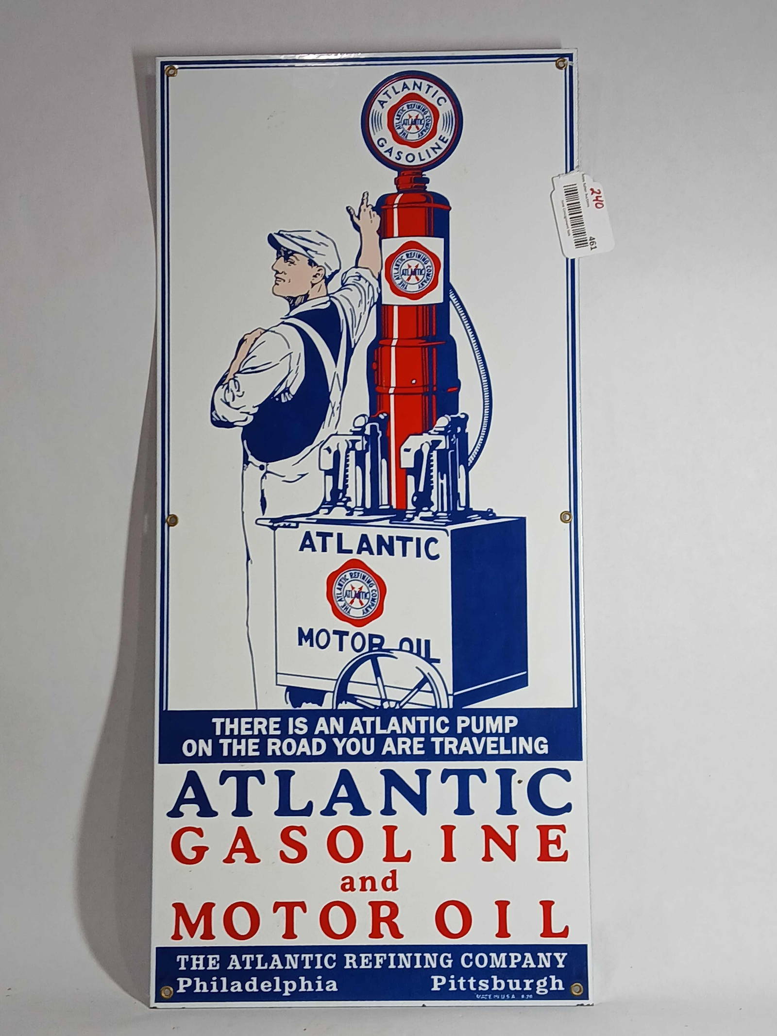 Porcelain Atlantic Sign Auction