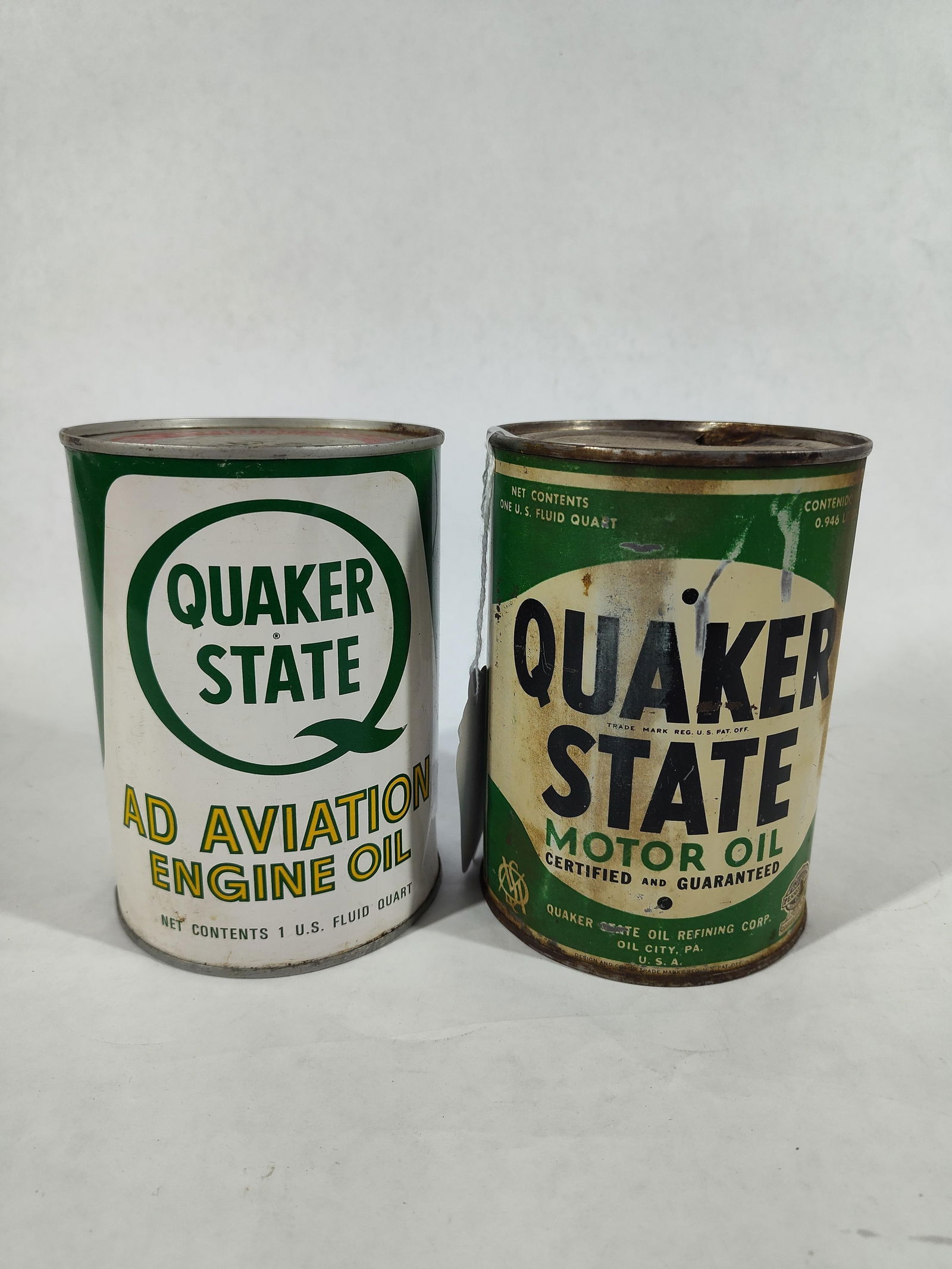 Quaker State Aviation & Motor Oil One Quart Cans - Jun 30, 2025 | Atlee ...