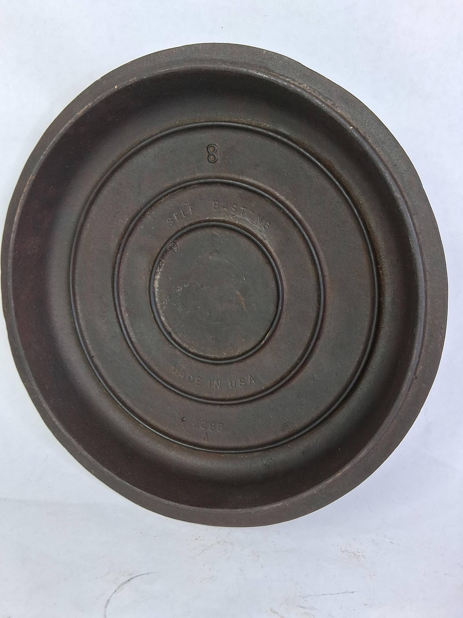 Unmarked Griswold Handled Cast Iron No. 8 Self Basting Lid Auction
