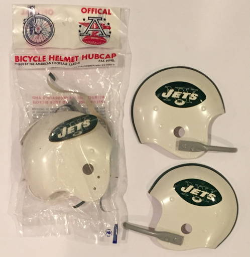 Mint 1969 Ny Jets Afl Football Helmet Bike Hubcaps