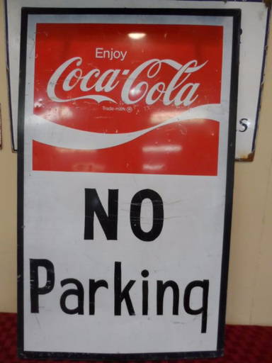 Vintage Metal Coca Cola No Parking Sign