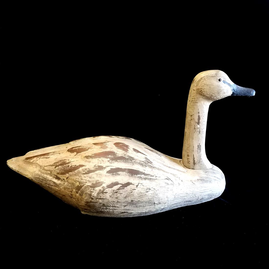 Vintage Carved Wooden Swan