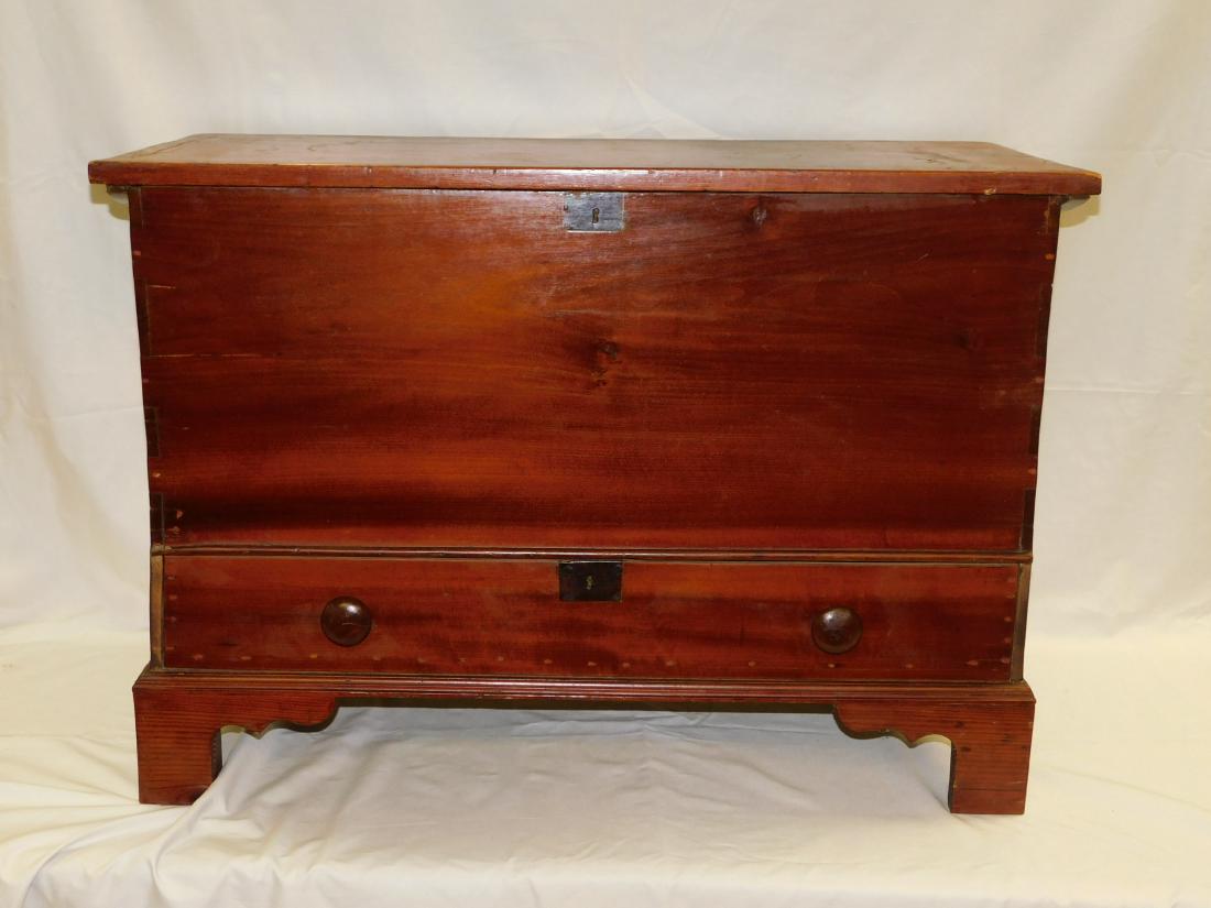 Early Country Primitive Blanket Chest with Drawer