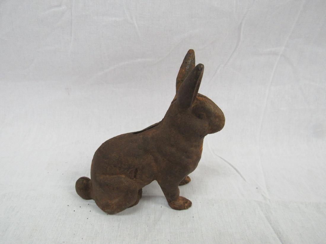 Antique Cast Iron Rabbit Bank
