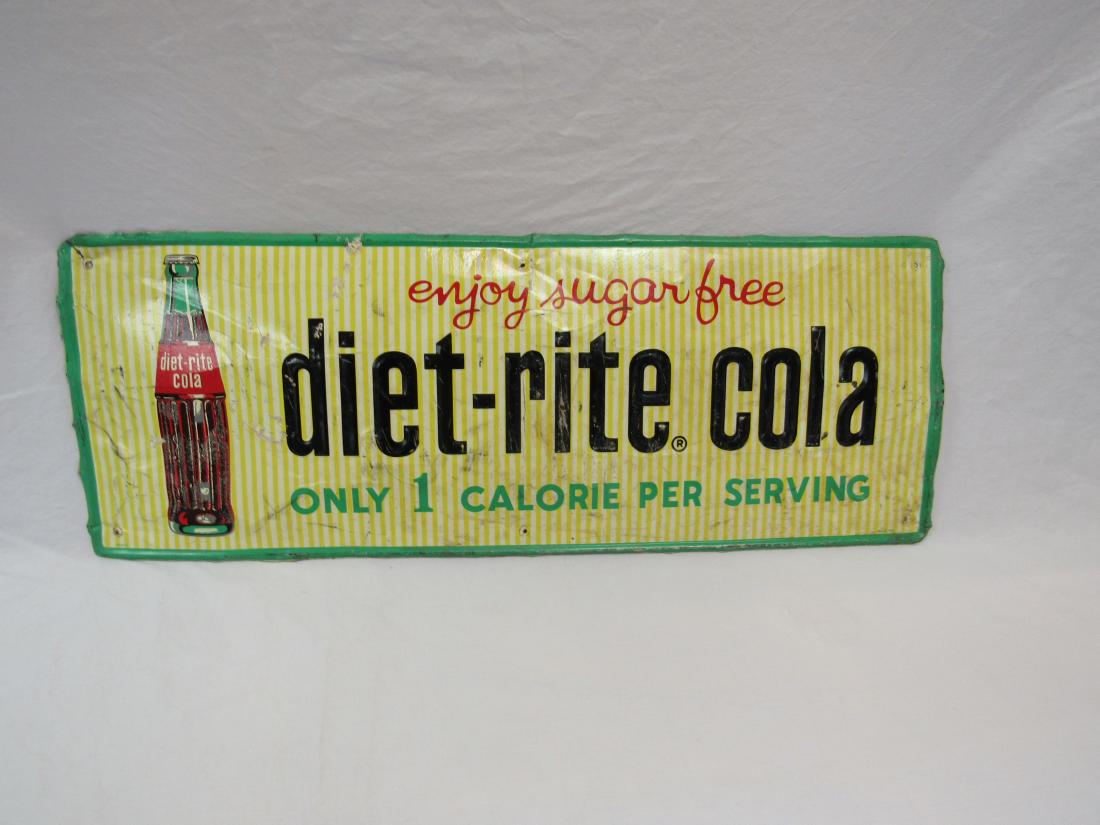 1950's Embossed Diet Rite Cola Sign
