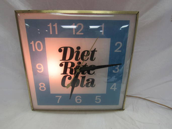 Vintage Diet Rite Cola Pam Clock