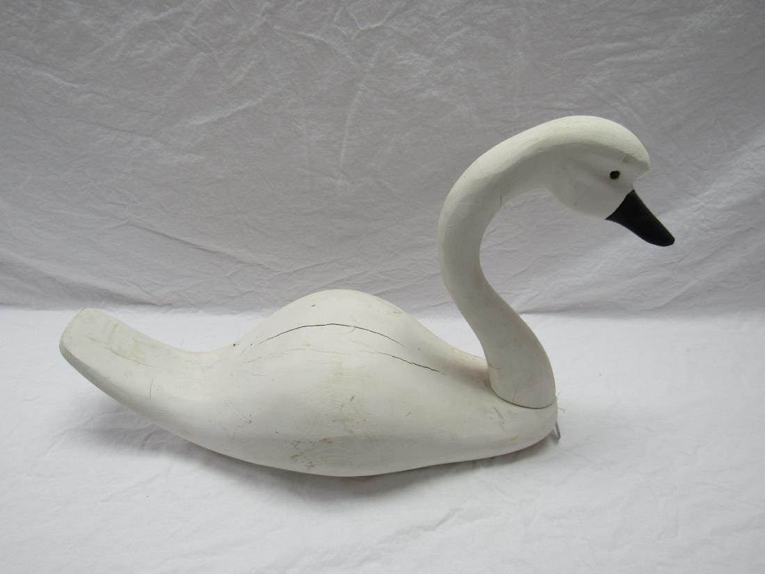 Vintage Hand carved Wooden Swan