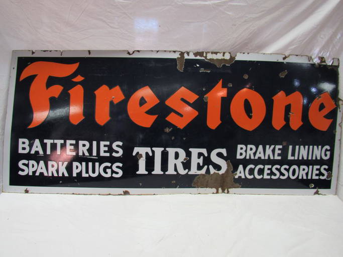 1950's Porcelain Firestone Sign