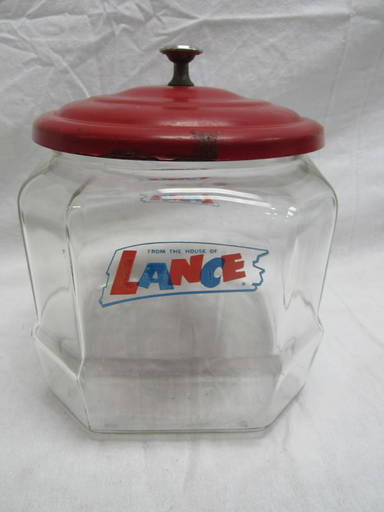Vintage Lance Candy Jar W/ Original Lid