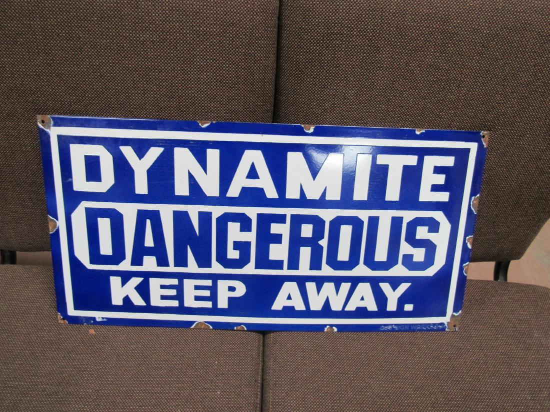 Vintage Porcelain Dynamite Sign