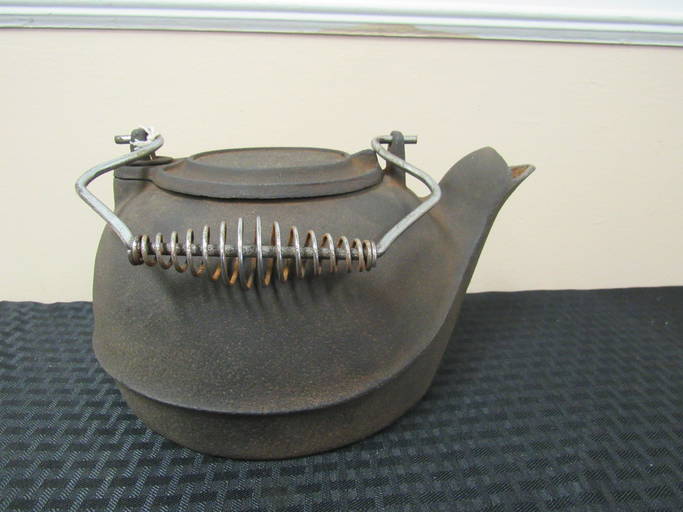 Vintage Cast Iron Tea Kettle